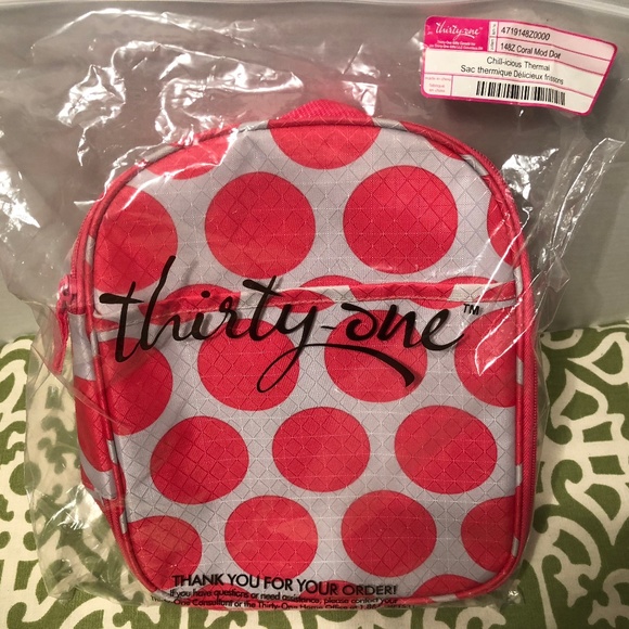 thirty-one | Bags | Thirtyone Coral Mod Dot Chillicious Thermal | Poshmark